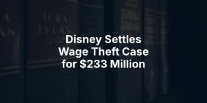 Disney Settles Wage Theft Case for $233 Million